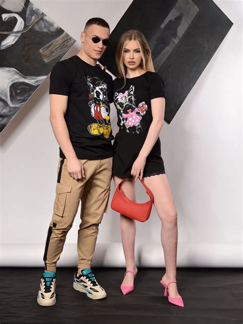 Черна тениска булдог Minnie Erectedstore