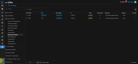 Deployment Settings Motadata Aiops