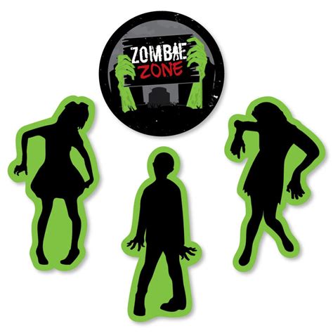 Zombie Zone Halloween Or Birthday Zombie Crawl Party Diy Shaped Cut