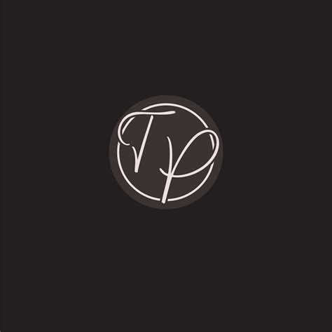 Initials Tp Logo Monogram With Simple Circle Line Style 28106661 Vector