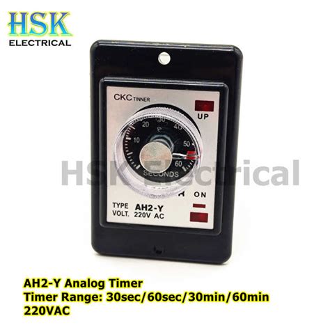 Ah2 Y Analog Timer Relay 220vac 30sec 60sec 30min 60min With Socket Lazada Ph