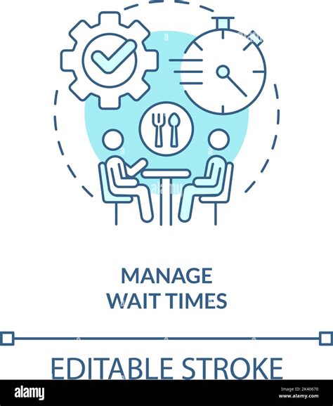 manage wait times turquoise concept icon stock vector image and art alamy