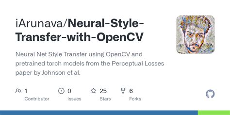 Github Iarunavaneural Style Transfer With Opencv Neural Net Style