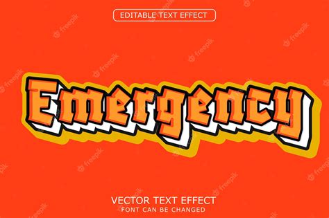 Premium Vector Emergency Text Effect