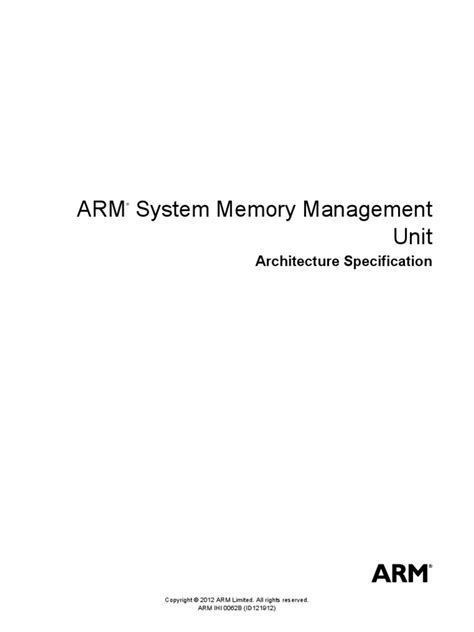 System Mmu Architecture Arm Pdf Arm Architecture License