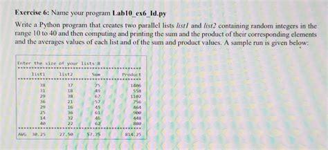 Solved Exercise 6 Name Your Program Lab10ex6idpy Write A