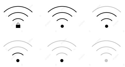 Wifi Icons Thin With Different Connections Network Simple Wireless Vector Network Simple
