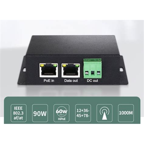 Industrial Grade Isolation POE Gigabit Splitter High Power W V Output Voltage POE Power