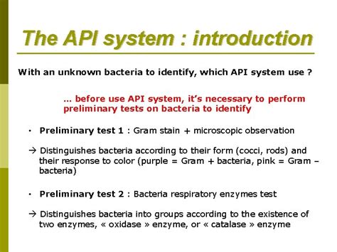 Bacterial Identification Bacterial Identification General Approach For Bacterial