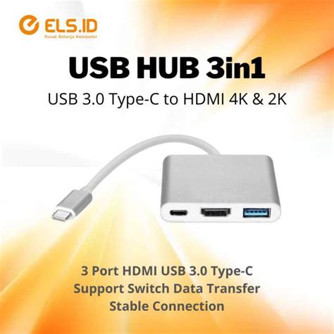 Jual Usb Hub In Usb Type C To Hdmi K K Di Seller Velvet Store Cengkareng Timur Kota
