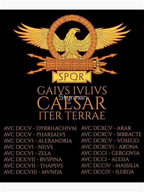 Gaius Iulius Caesar Iter Terrae Ancient Roman History Classical Latin Art Print For Sale