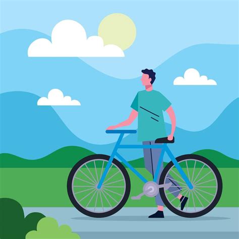 Man In Bike 10479876 Vector Art At Vecteezy