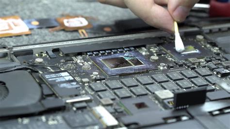 Cleaning Old Thermal Paste Stock Footage Video Of Temperature