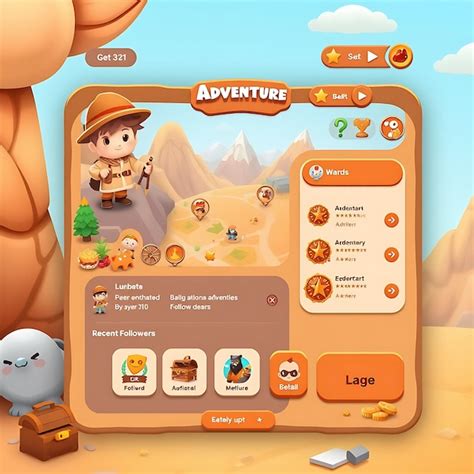 Cute Adventure Layout For An Adventure Gamer Featuring Warm Color