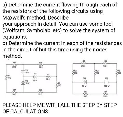 Solved A Determine The Current Flowing Through Each Of The