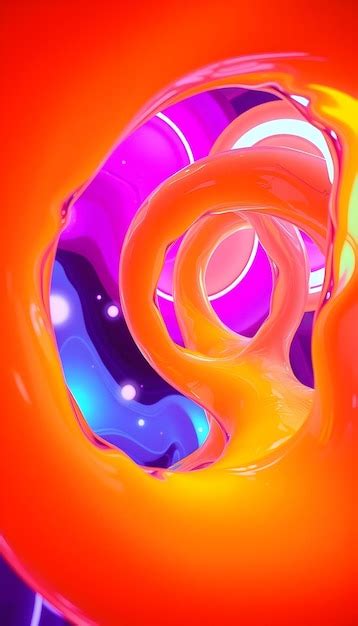 Colorful 3d Shapes Vortex Premium Ai Generated Image