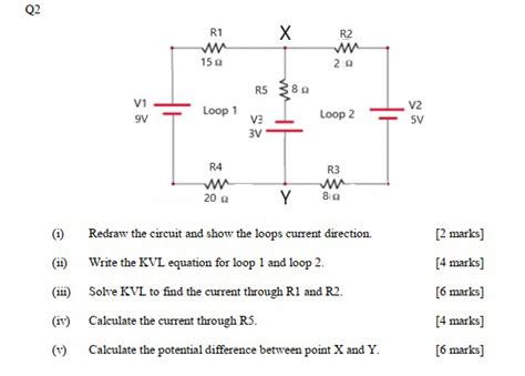 Solved I Redraw The Circuit And Show The Loops Current Chegg
