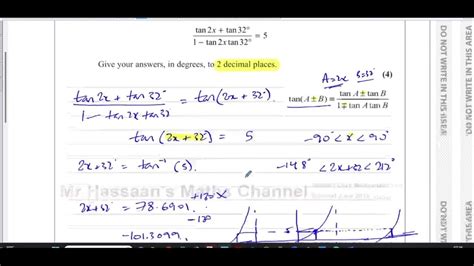 [p3] C3 Gce 6665 01 June 2018 Q6 Trigonometric Identities And Equations Youtube