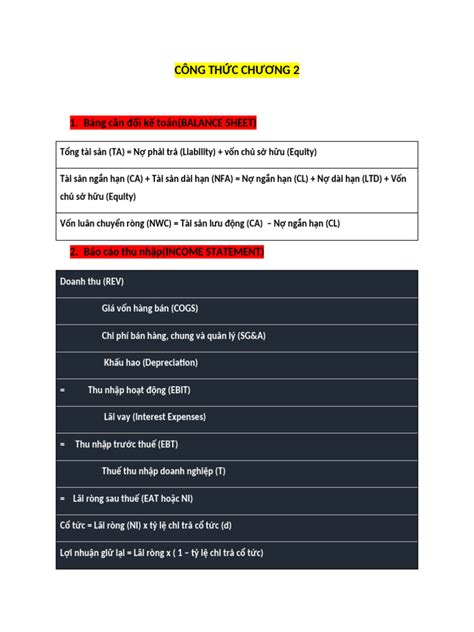 Cf Formula Pdf