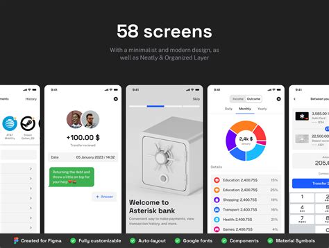 Asterisk Banking App Ui Kit Ui Kits — Ui Custom