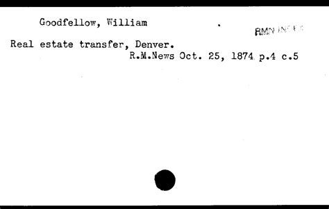 Goodfellow William Denver Public Library Digital Collections