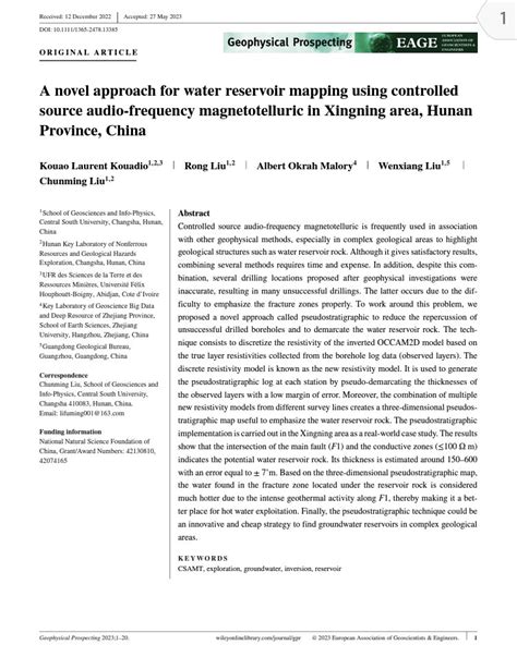 Pdf A Novel Approach For Water Reservoir Mapping Using Controlled