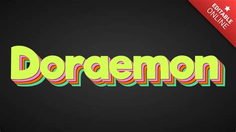 Doraemon Custom Psychedelic Text Effect Generator