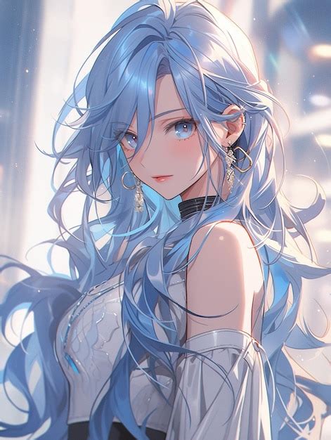 Anime Dark Blue Hair Girl