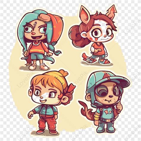 핑크 클립 아트의 만화 캐릭터 벡터상표문자 Png 일러스트 무료 다운로드 Lovepik