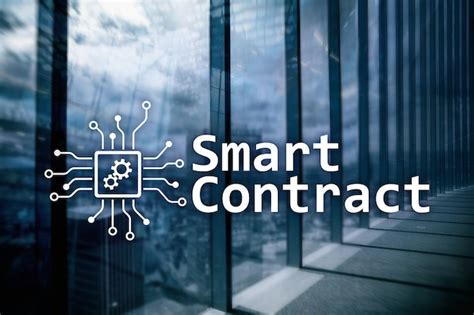 Premium Photo Smart Contract Blockchain Technology In Business Finance Hitech Concept