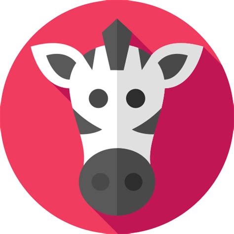Zebra Flat Circular Flat Icon