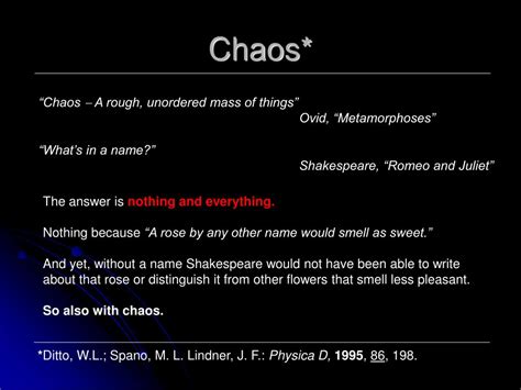 Ppt Controlling Chemical Chaos Powerpoint Presentation Free Download