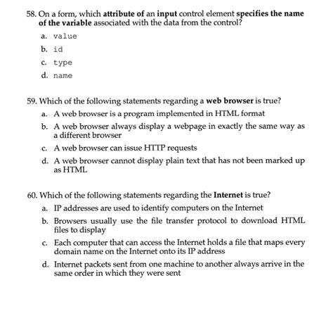 Solved 58 On A Form Which Attribute Of An Input Control