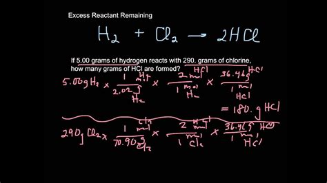 How To Calculate Excess Reactant