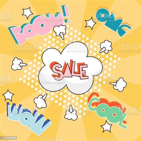 팝 아트 연설 거품 컬렉션입니다 다양한 색상의 고립 된 손으로 그린 벡터 음성 거품의 집합입니다 어두운 파란색 배경에 복고풍 스타일의 그림입니다 아이콘 세트에 대한 스톡