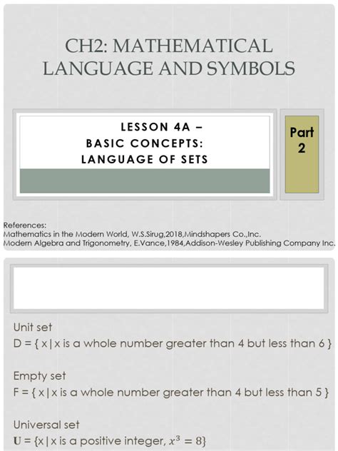 2 2 Language Of Sets Part 2 Pdf Integer Numbers