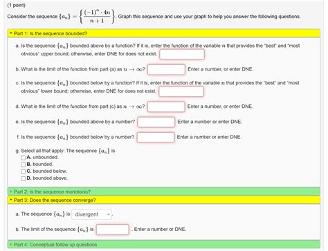 Solved Point Consider The Sequence An N N N Chegg Com