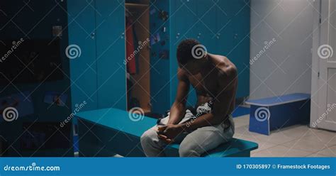 Man Undressing In Locker Room Stock Image Image Of Alone Tired 170305897