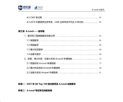 Alevel考试白皮书 Alevel备考资料推荐a Level新航道成都学校