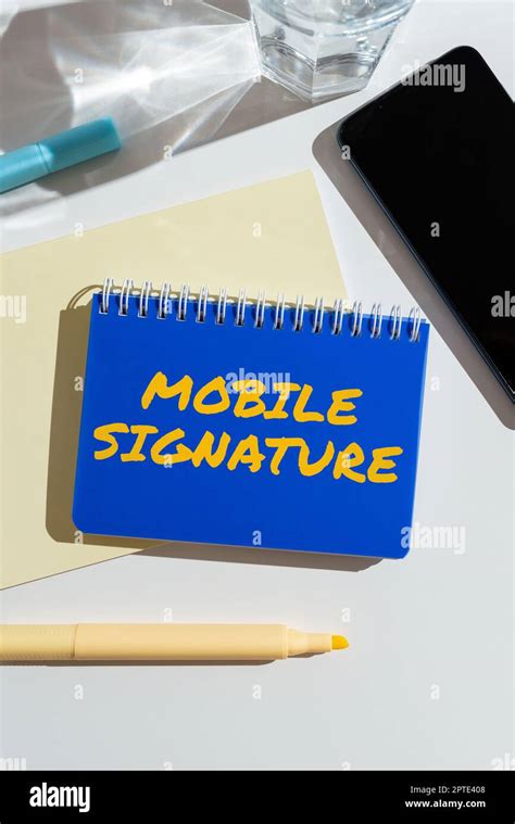 Writing Displaying Text Mobile Signature Business Idea Methodology