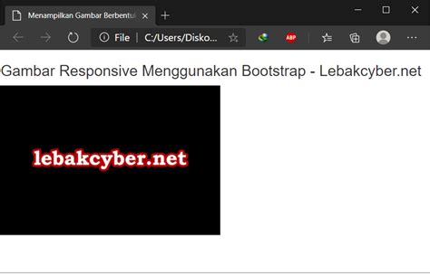 Menampilkan Gambar Menggunakan Bootstrap Lebak Cyber