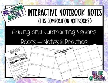 Adding And Subtracting Square Roots Notes Practice TPT
