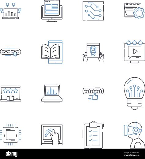 Communication And Connection Line Icons Collection Dialogue Connectivity Outreach Rapport