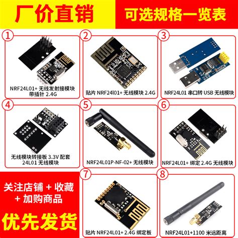 2 4g无线数传收发模块nrf24l01 发射接收通信模块迷你功率加强版 虎窝淘