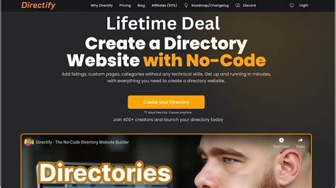 Directify Lifetime Deal The Best No Code Directory Website Builder In 2025 Youtube