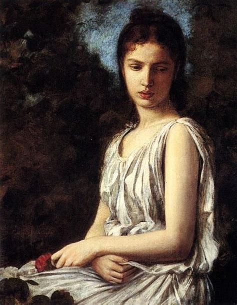 Gunnar Berndtson Portrait Dune Jeune Femme En Robe Blanche