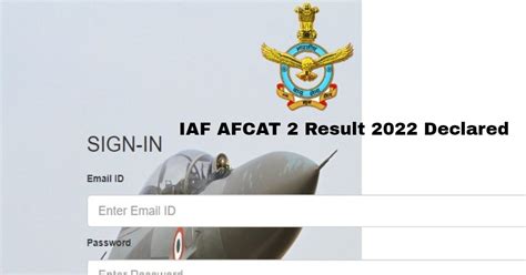 Iaf Afcat 2 Result 2022 Declared Iaf ने जारी किया Afcat 2 2022 का