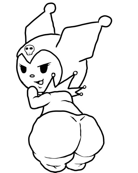 Rule 34 Ass Fallenchungus Huge Ass Huge Butt Kuromi Looking At Viewer Looking Back Non Human