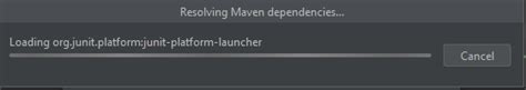 Intellij Idea Repeatedly Resolving Junit Platform Launcher Ides