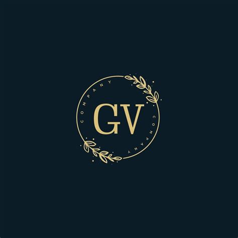 Initial Gv Beauty Monogram And Elegant Logo Design Handwriting Logo Of Initial Signature